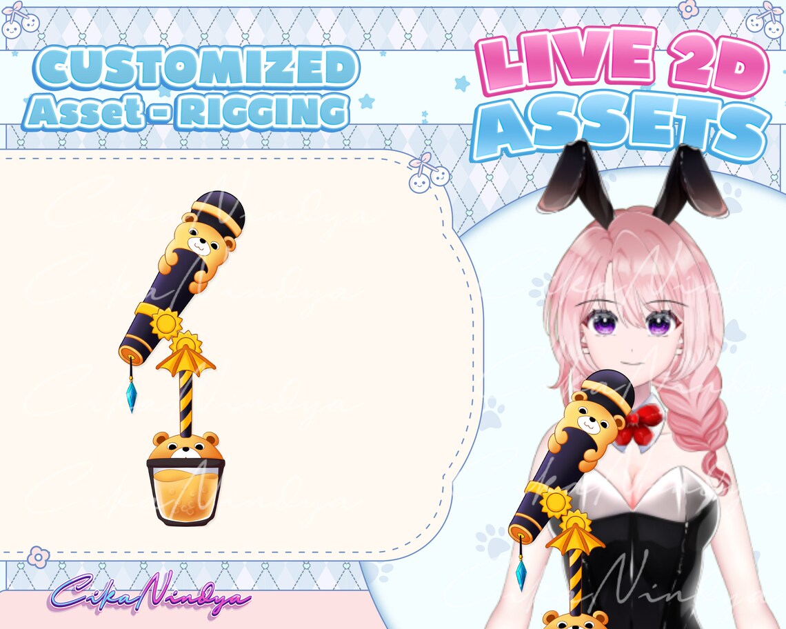 Vtuber Assets Design Asset Twitch Assets Vtuber Asset Mic - Etsy
