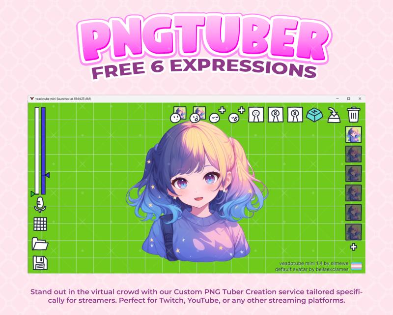 Stellar Sunrise Chibi PNG Tuber Avatar: Dual-tone Vtuber Model - Etsy