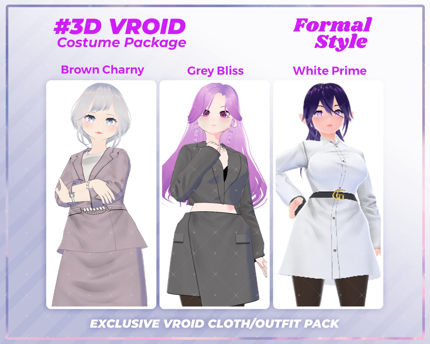 Vroid Clothing Pack Clothes Doll Clothes 3d Vroid Formal - Etsy