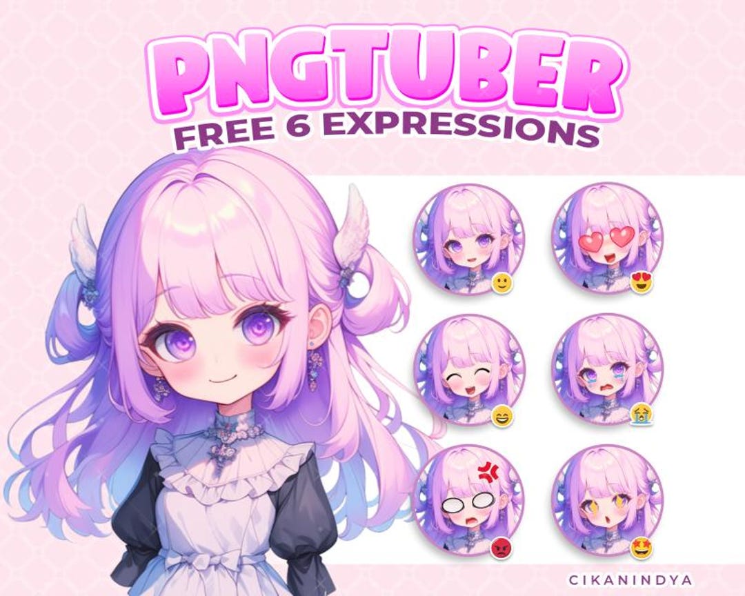 Victorian Pastel Pngtuber: Animated Chibi Vtuber Model - Etsy