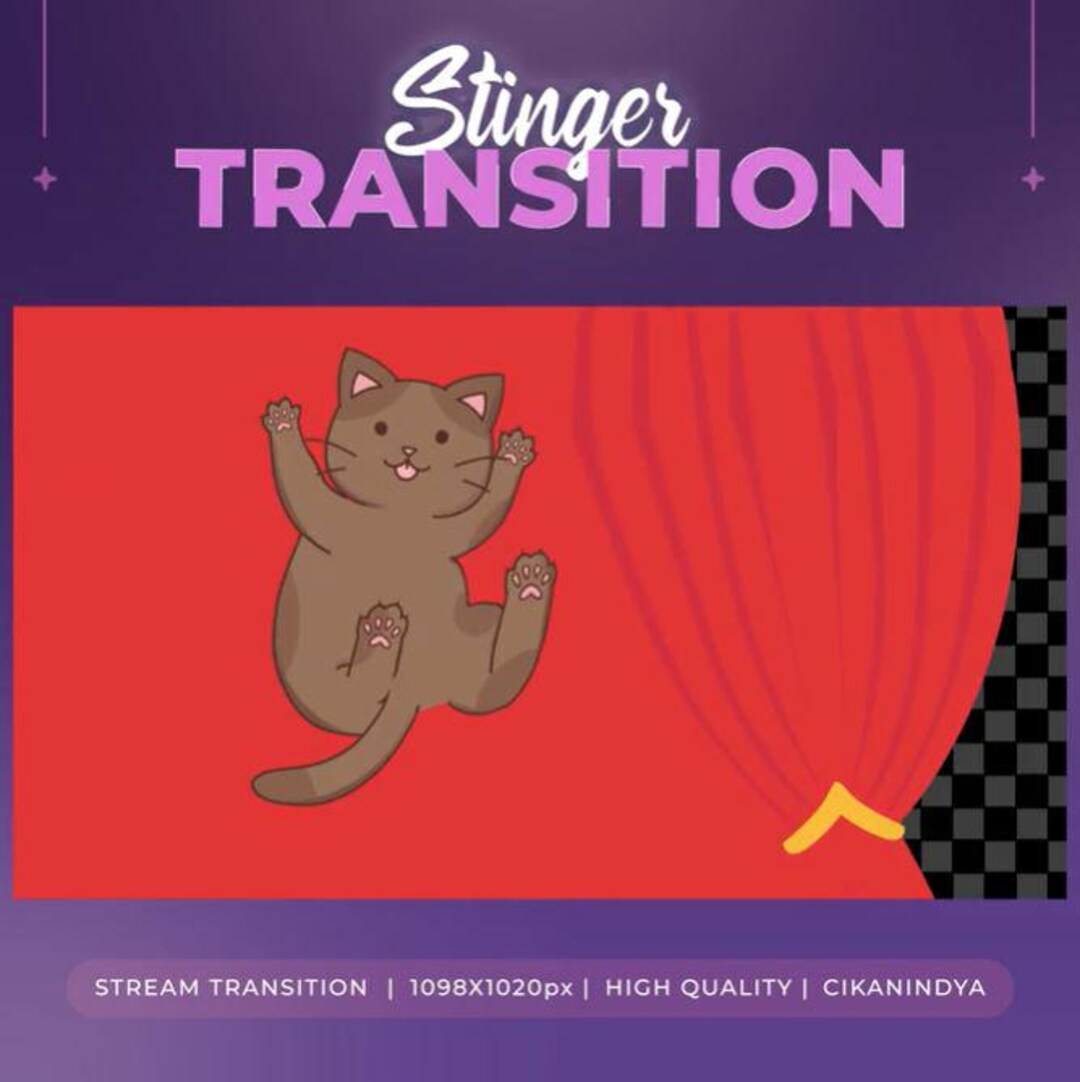 Cat Paw Animated Stinger Playful Stream Transition for Vtuber & Twitch ...