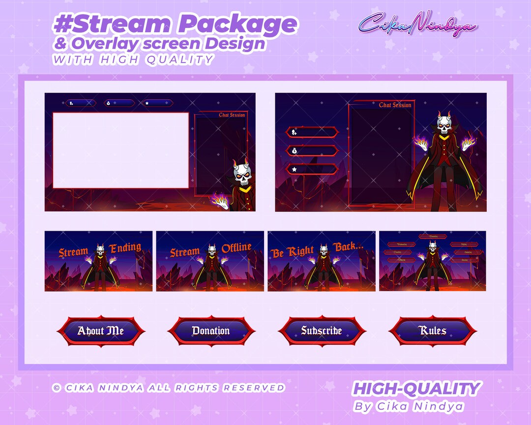 Fantasy Gamer Vtuber Overlay: Skull Realm Streaming Package - Etsy