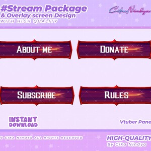 Vtuber Overlay, Twitch Graphics, Youtube Overlays, Space Broadcast ...