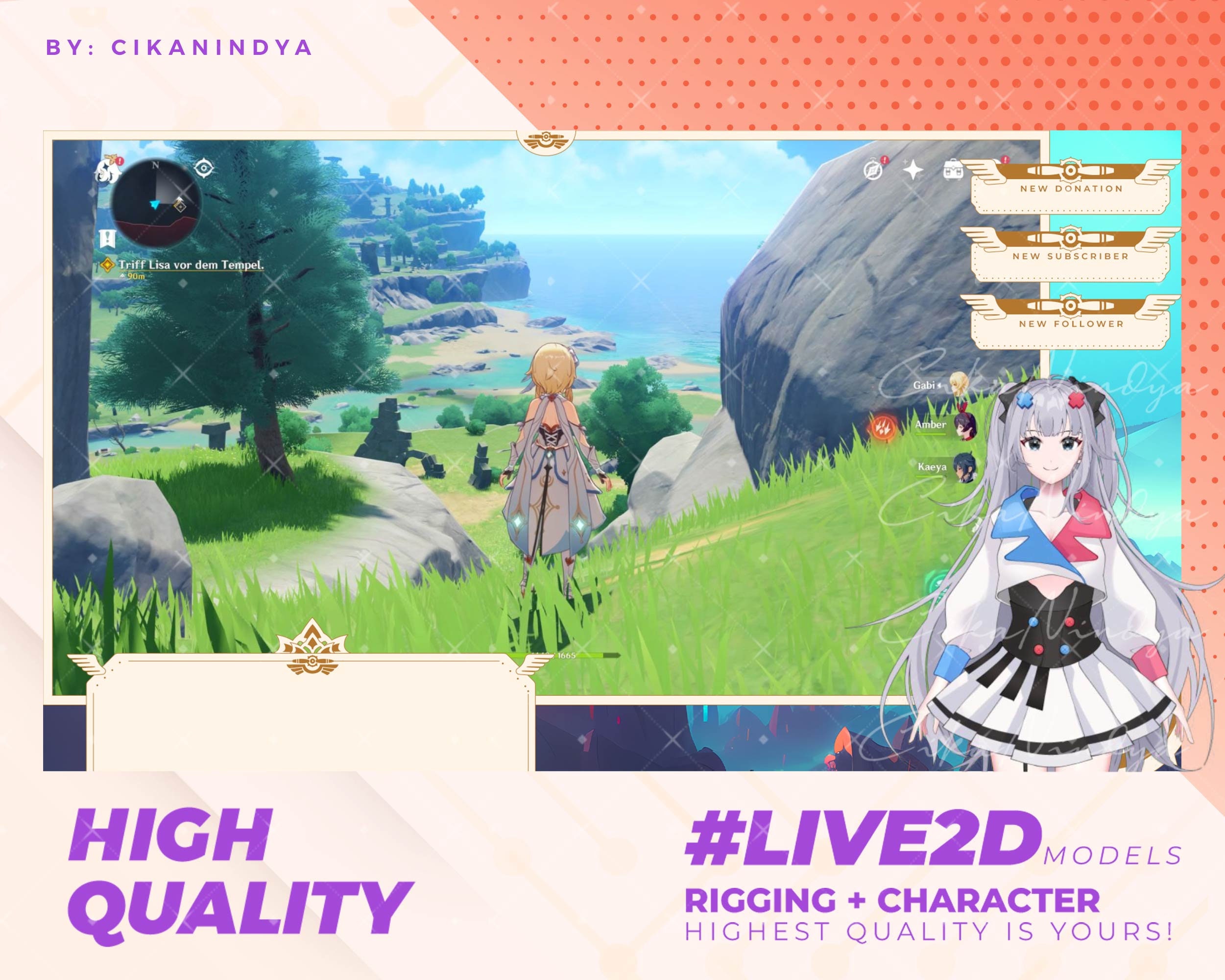 Vtuber Model Vtuber Avatar Vtuber Assets Vtuber Live2d - Etsy Ireland