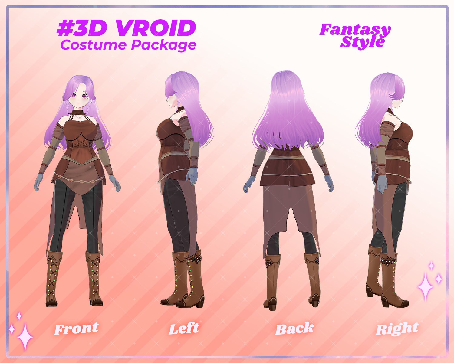 Fantasy Dress Armor and Robe Vroid Clothing Bundle Vroid - Etsy