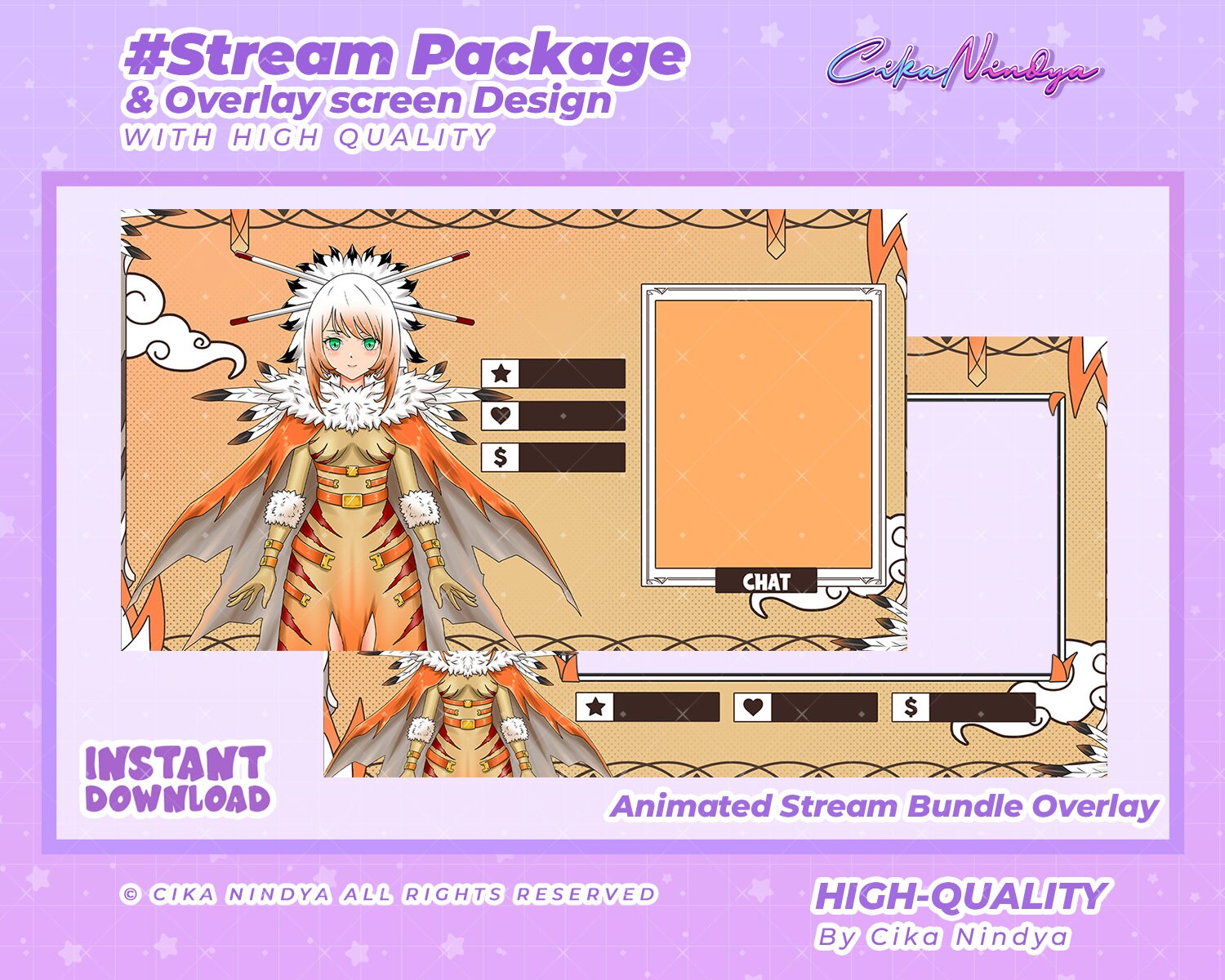 Vtuber Overlay, Streamer Style, Visual Upgrade, Live Gaming Epic Stream ...