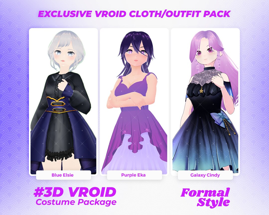 Chic Sophisticated Vroid Outfits for Vtuber Virtual Soiree - Vroid ...