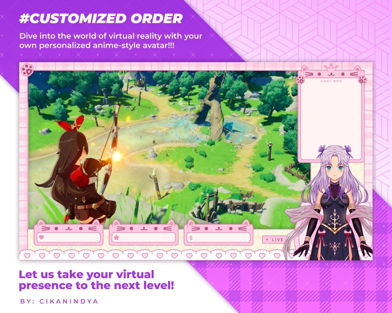 Custom Anime-style Live2d Model Creation for Vtubers FULL BODY - Etsy