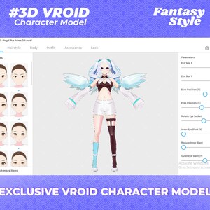 3D Vroid Character, Vtuber Model Free, 3d Model, Vtuber Model, Vroid, 3D - Enchanting 3D Vroid ...