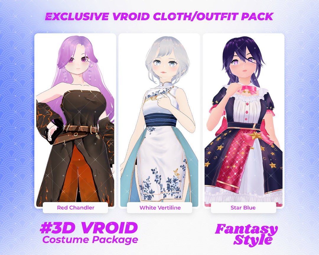 Elegance Majestic Fantasy Dress for Vroid Girl Avatars - Vroid Clothing ...