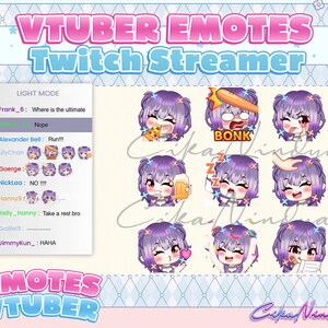 Vtuber Emote, Emote Commission, Anime Emote, Emote Personalize Your ...