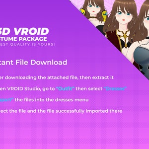 3D Vroid Clothing Pack, Vroid Assets, Vroid Outfit, Cosplay Costume, 3d ...