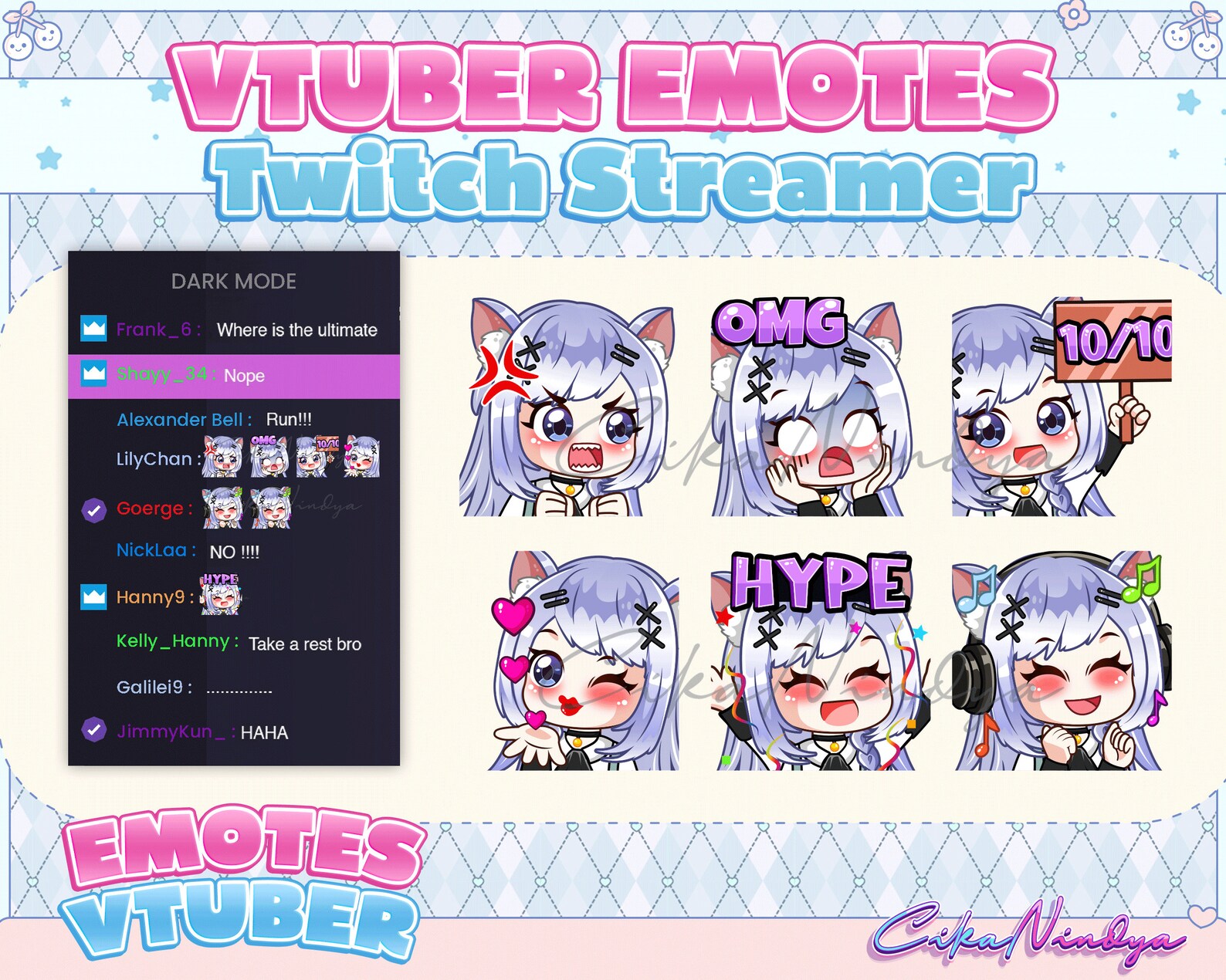 Vtuber Emote Game Emote Animated Emote Emote Commission - Etsy