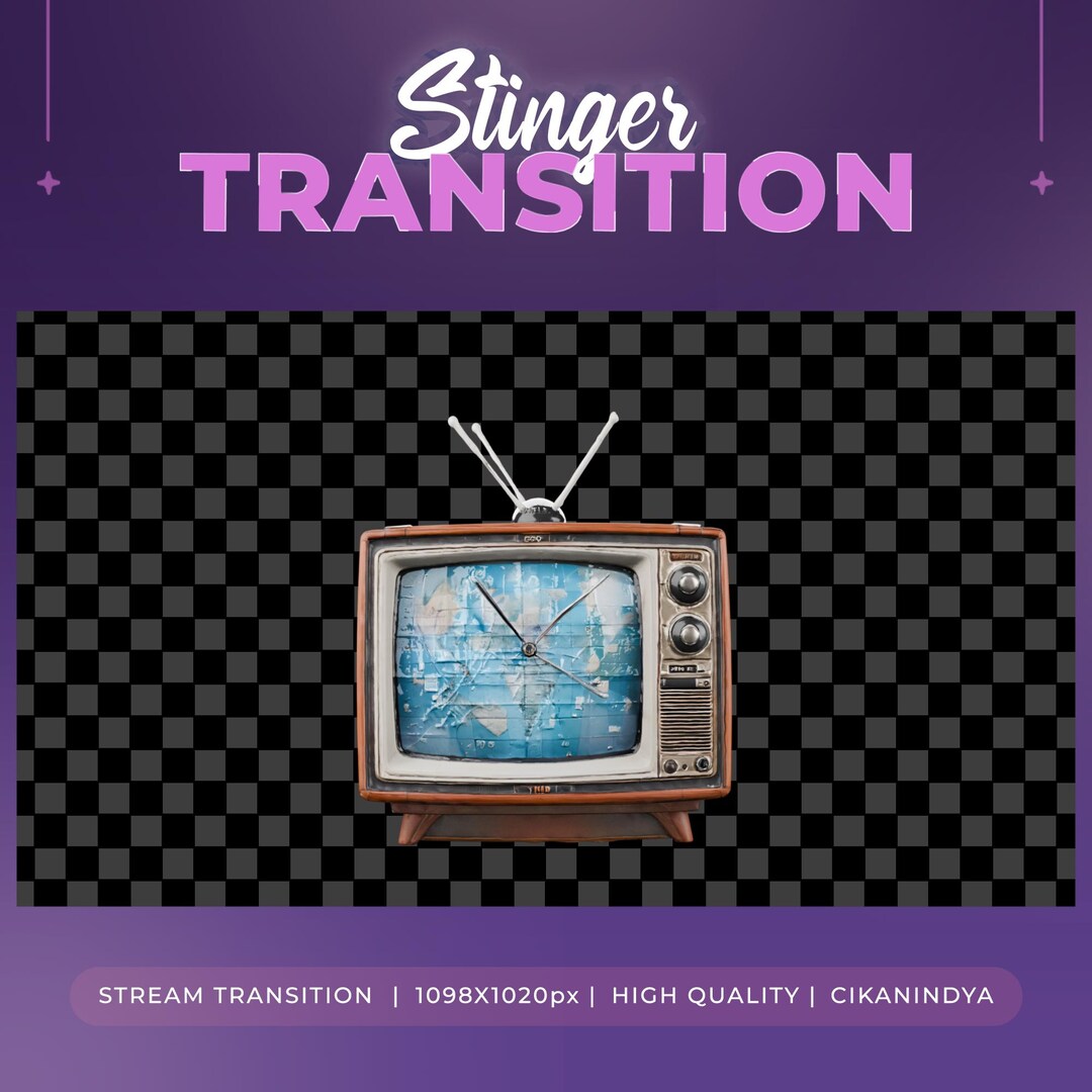 Stinger Transition | Vintage TV Broadcast Overlay Effect | Stream ...