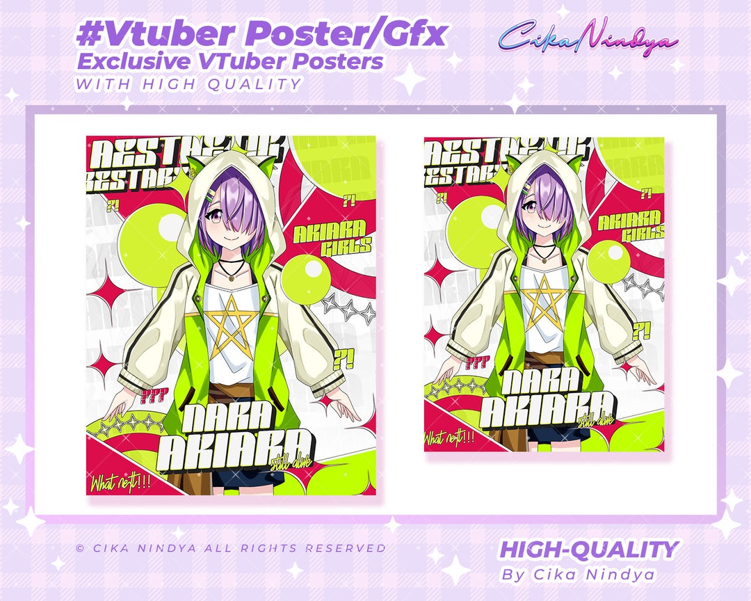 Vtuber Posters, Virtual Identity, Twitch Streaming, Youtube Branding, Social Media Avatar ...