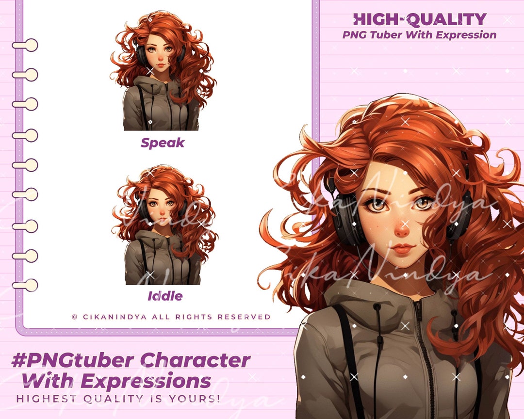 Trendy Beauty Vlogger PNG Tuber Avatar: 2 Poses, .veadomini File - Etsy