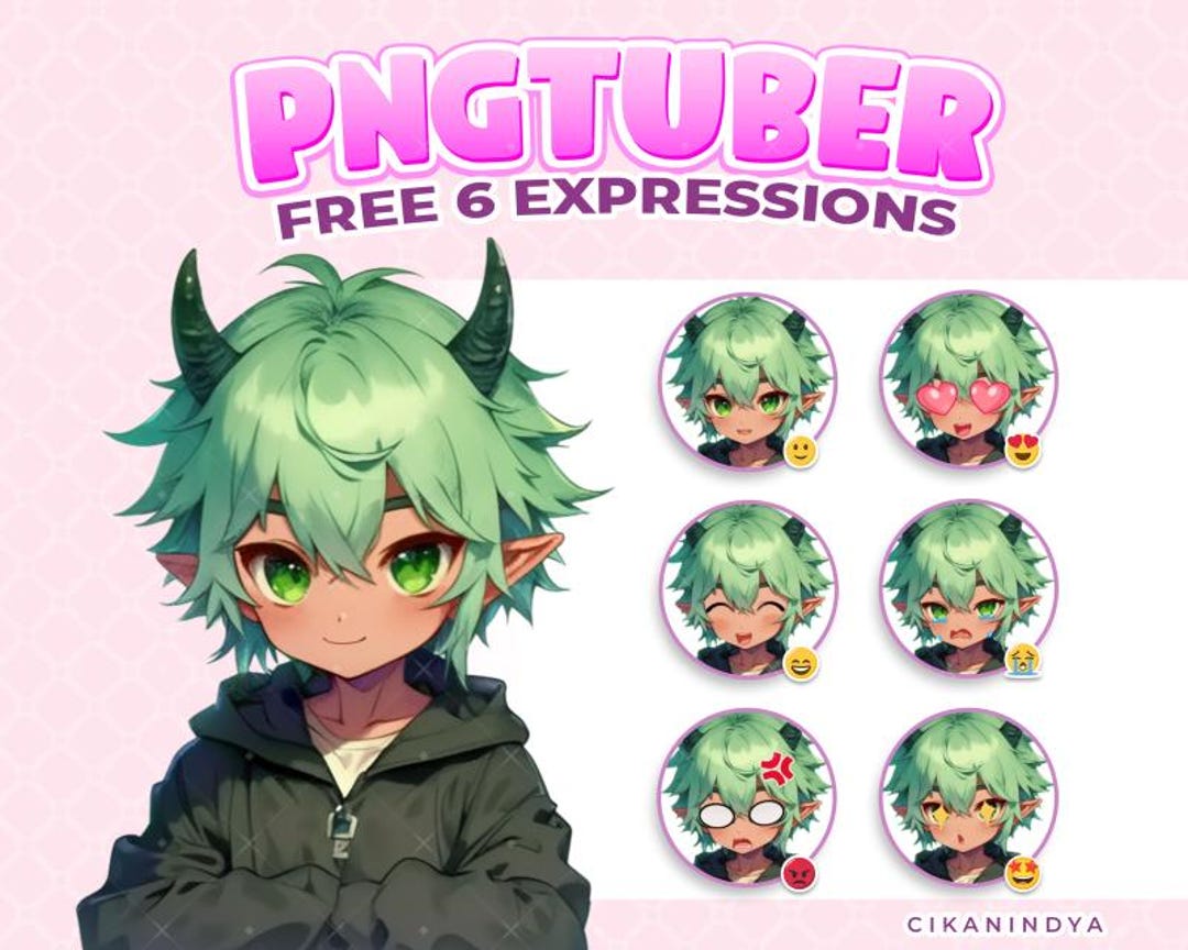 Professional Custom Pngtuber Male – Demon-inspired Design - Etsy