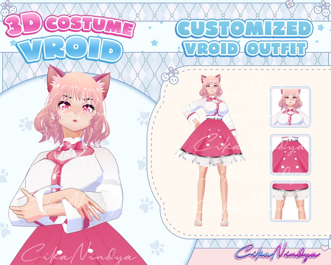 3D Vroid Costume, Vroid Clothes, Sexy Clothes, Costume, Vroid, Clothes ...