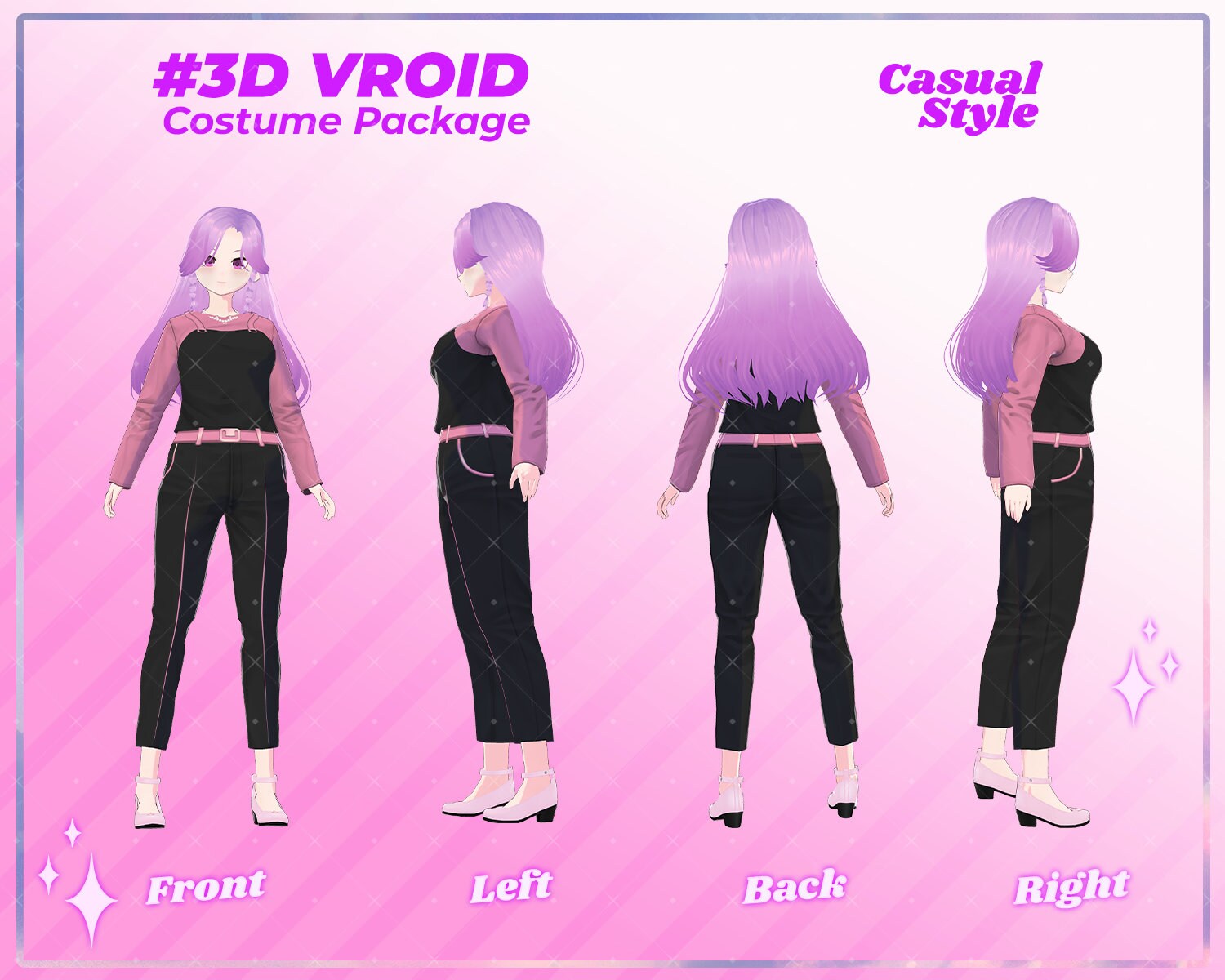 Vroid Clothing Pack Vroid Assets Vroid Outfit Cosplay - Etsy