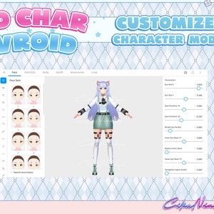 3D Vroid Character 3d Model Vtuber Model Free 3D - Etsy