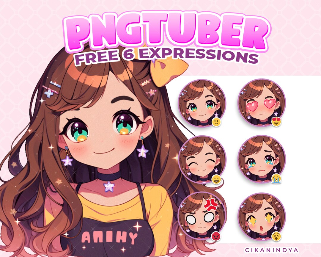 PNG Tuber | Fun and Playful PNG Tuber for Streaming Bring Joy | 6 Poses ...