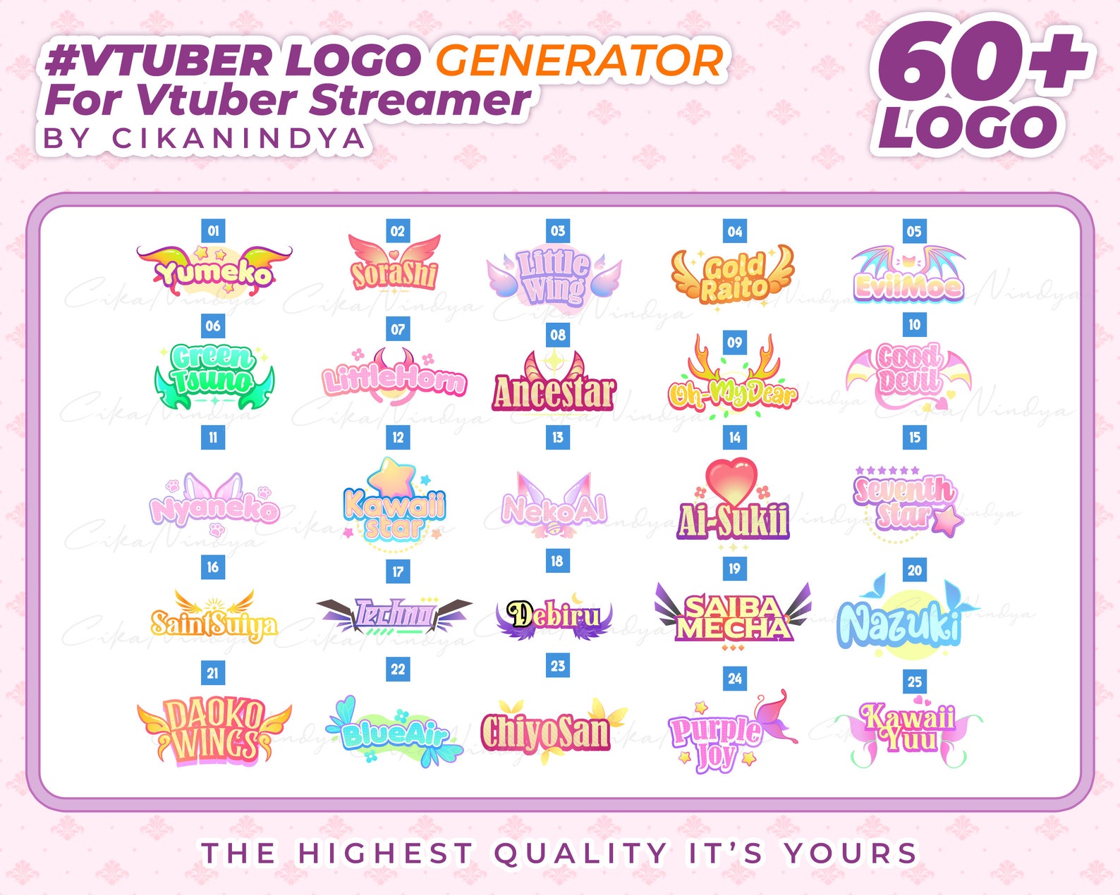 Personalized Cute Logo Templates Design Service Custom Cute - Etsy