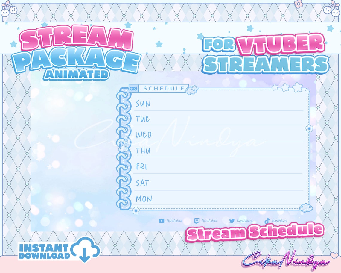 Vtuber Overlay Vtuber Twitch Overlays Stream Overlay - Etsy