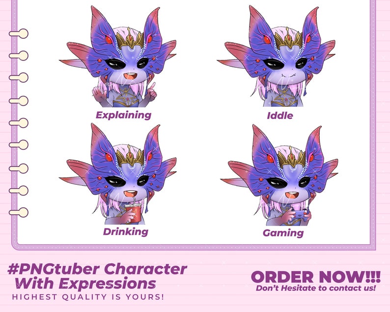 Streamer's Must-have High-quality PNG Tuber Chibi Alien - Etsy