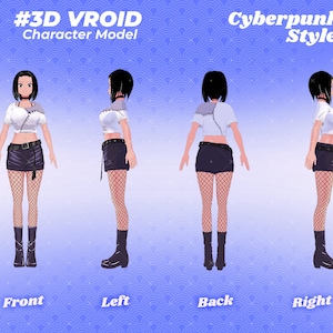 3D Vroid Character, Vtuber Model, Virtual Avatar Rebellious 3D Vroid ...