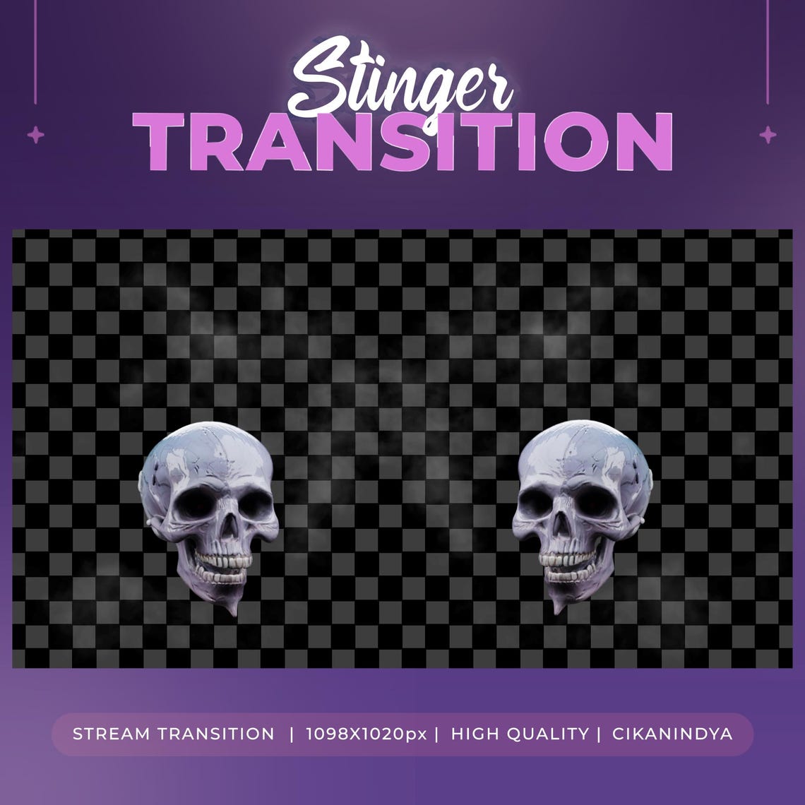 Fiery Skull Stream Transition: Animated Flaming Skull for OBS, Twitch ...