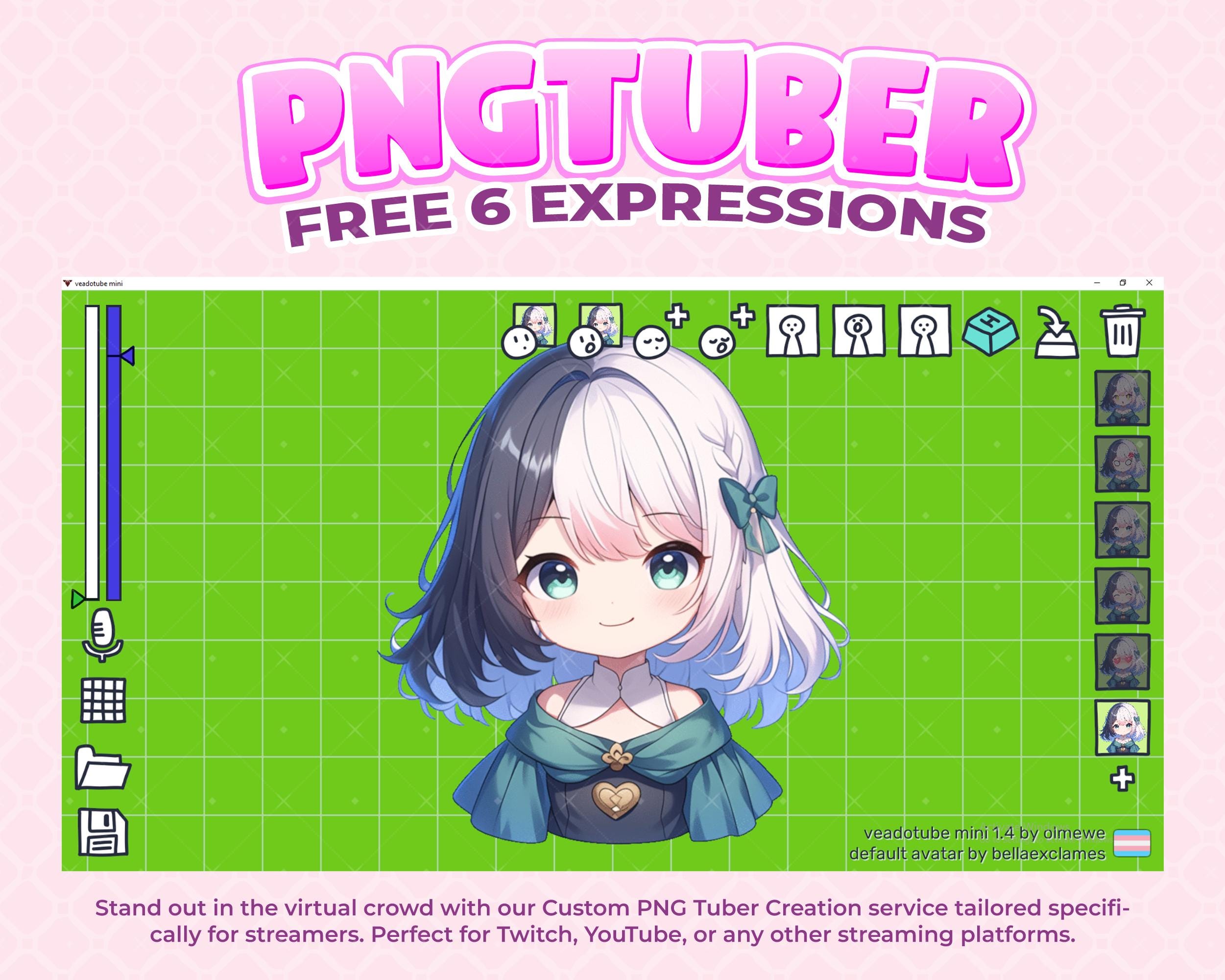 PNG Tuber | Cute Vtuber With Heart Emblem and Braided Detail | Get 6 ...