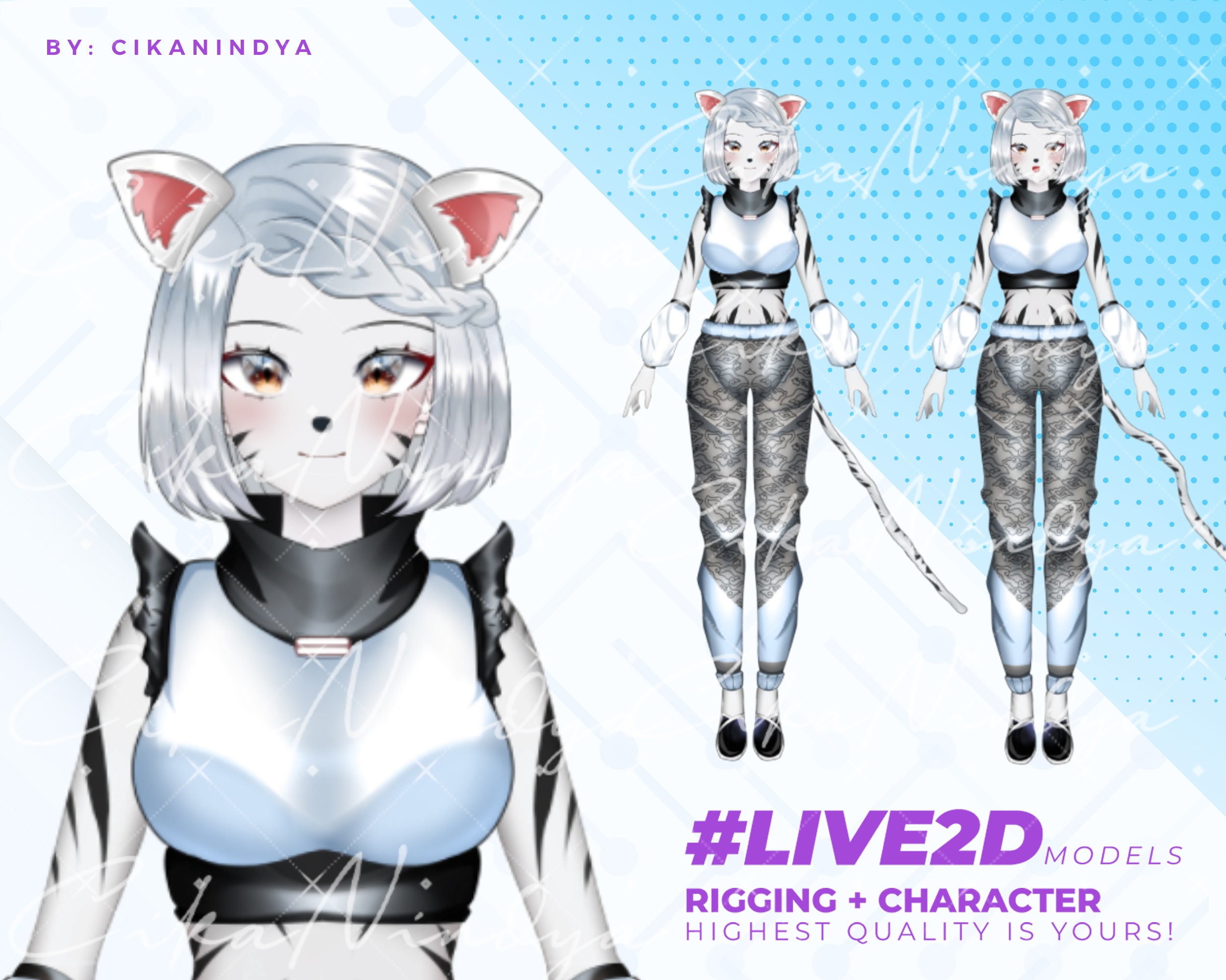 Vtuber Model Vtuber Vtuber Avatar Vtuber Commission - Etsy