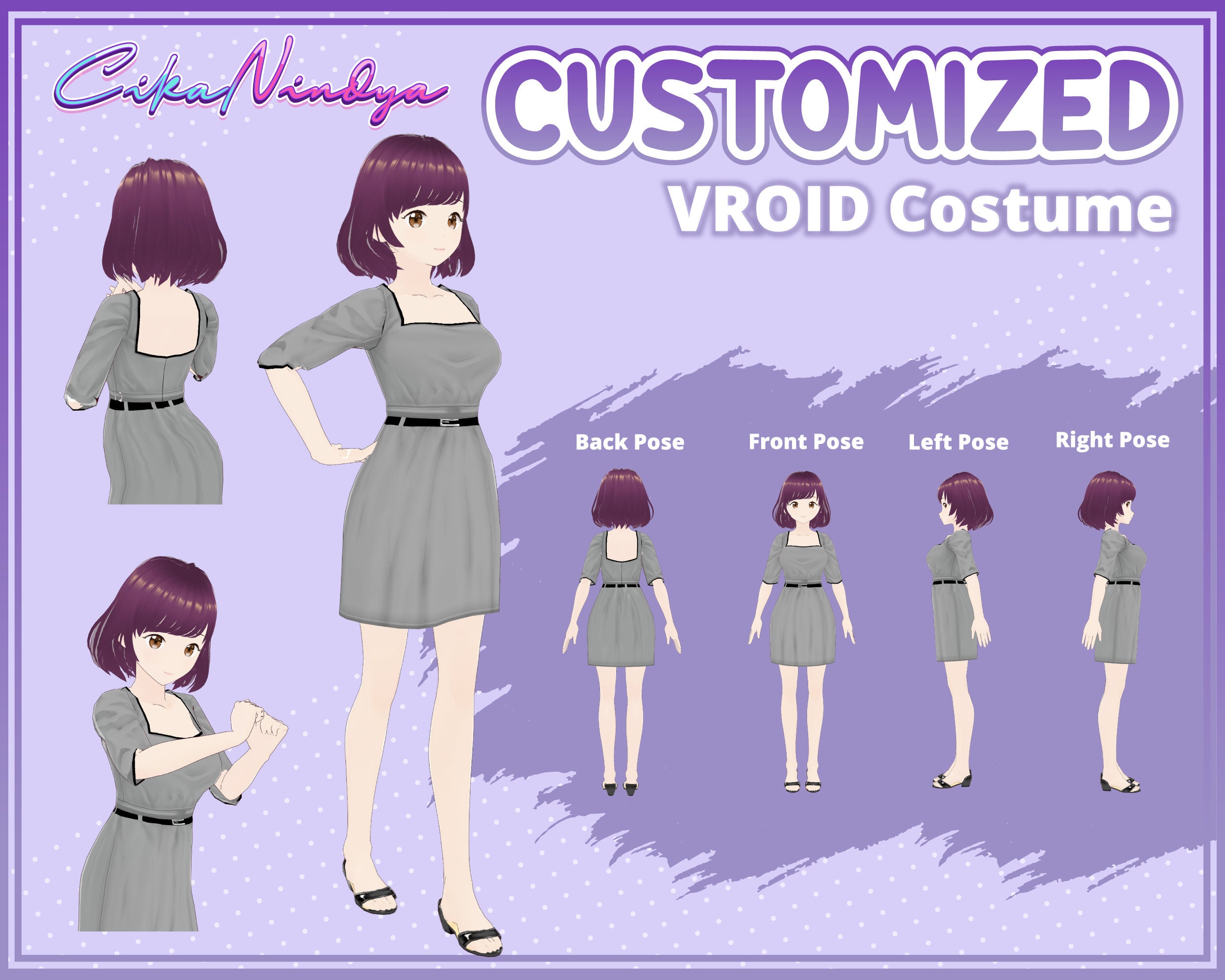 Vroid Clothes Kawaii Clothes 3d Doll Clothes Vroid Outfit - Etsy