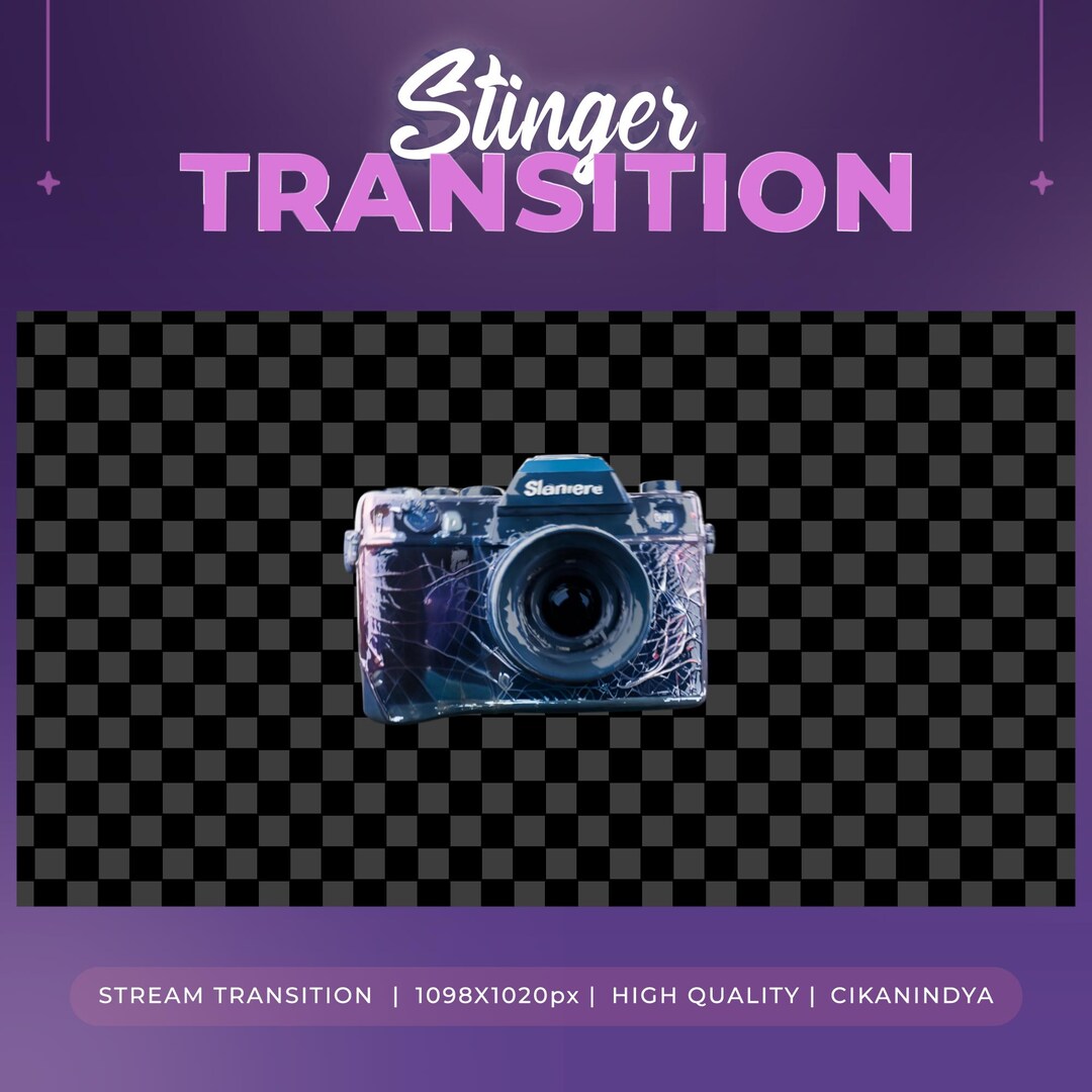 Animated Stinger Transition | Vintage Camera Flash With Shattered Lens ...