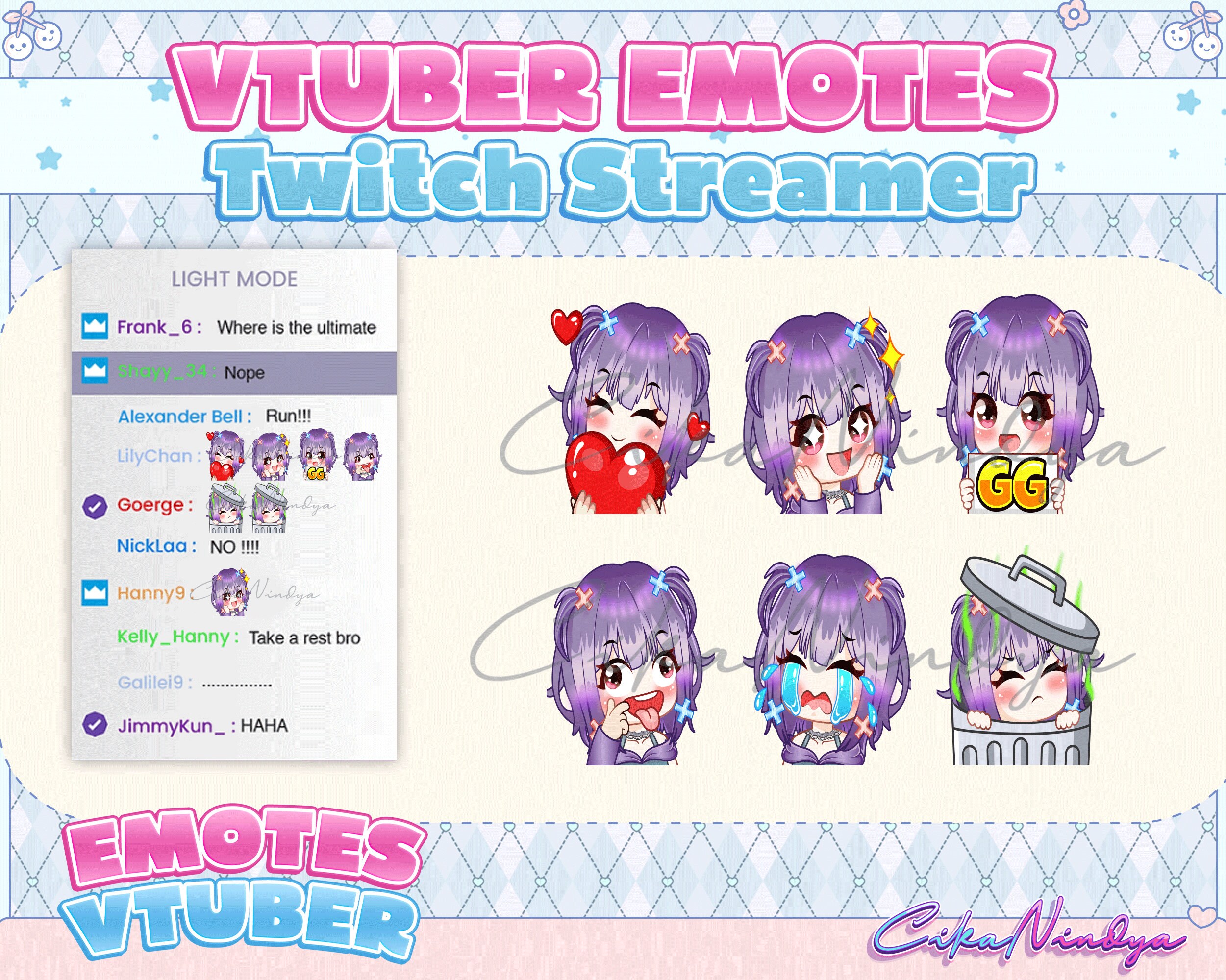Elevate Your Channel With Vtuber Emote Neo Jacket for Twitch Emote ...