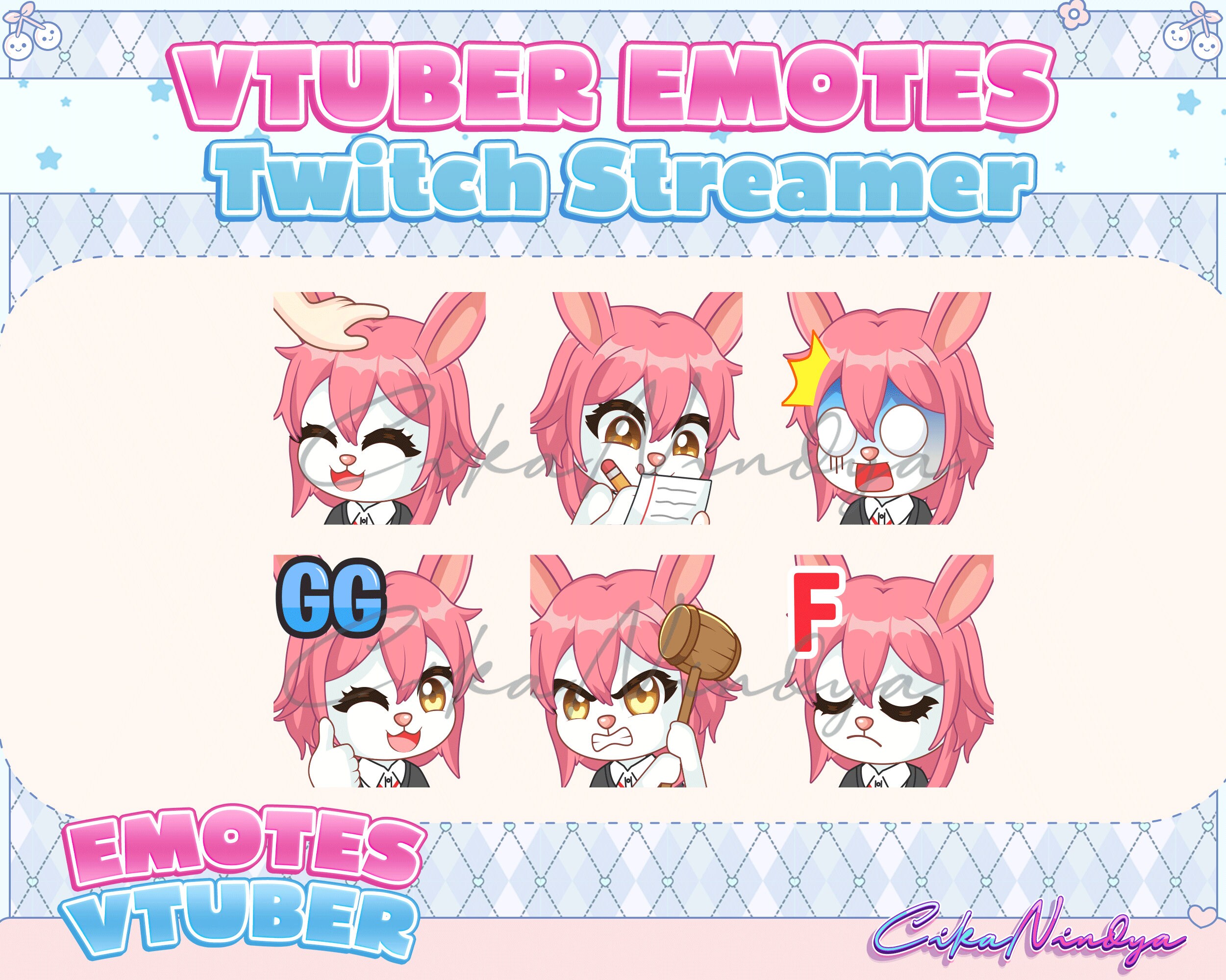 Vtuber Emote Chat Widget Raid Emote Game Emote Emote - Etsy
