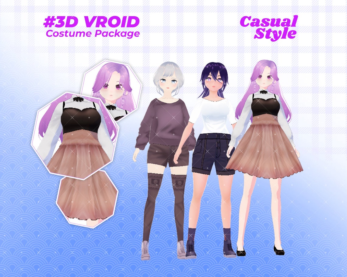 3D Vroid Clothing Pack 3d Vroid Clothes Cosplay Costume - Etsy
