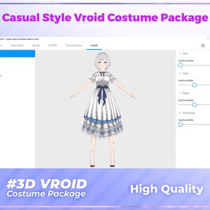 Versatile Vroid Wardrobe With 3-in-1 Casual Clothes Pack for 3D ...