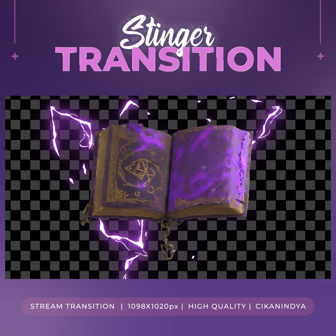 Stinger Transition | Floating Magic Book Effect for Stream | Stream ...