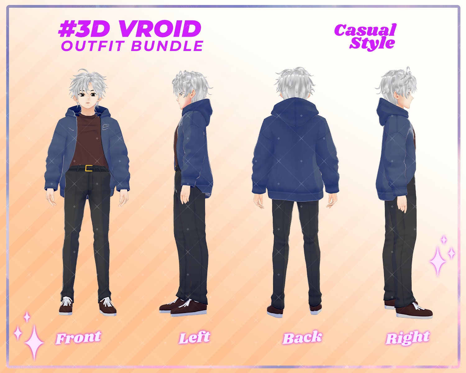 Vroid Clothing Pack Vroid Outfit Cosplay Costume Vroid - Etsy