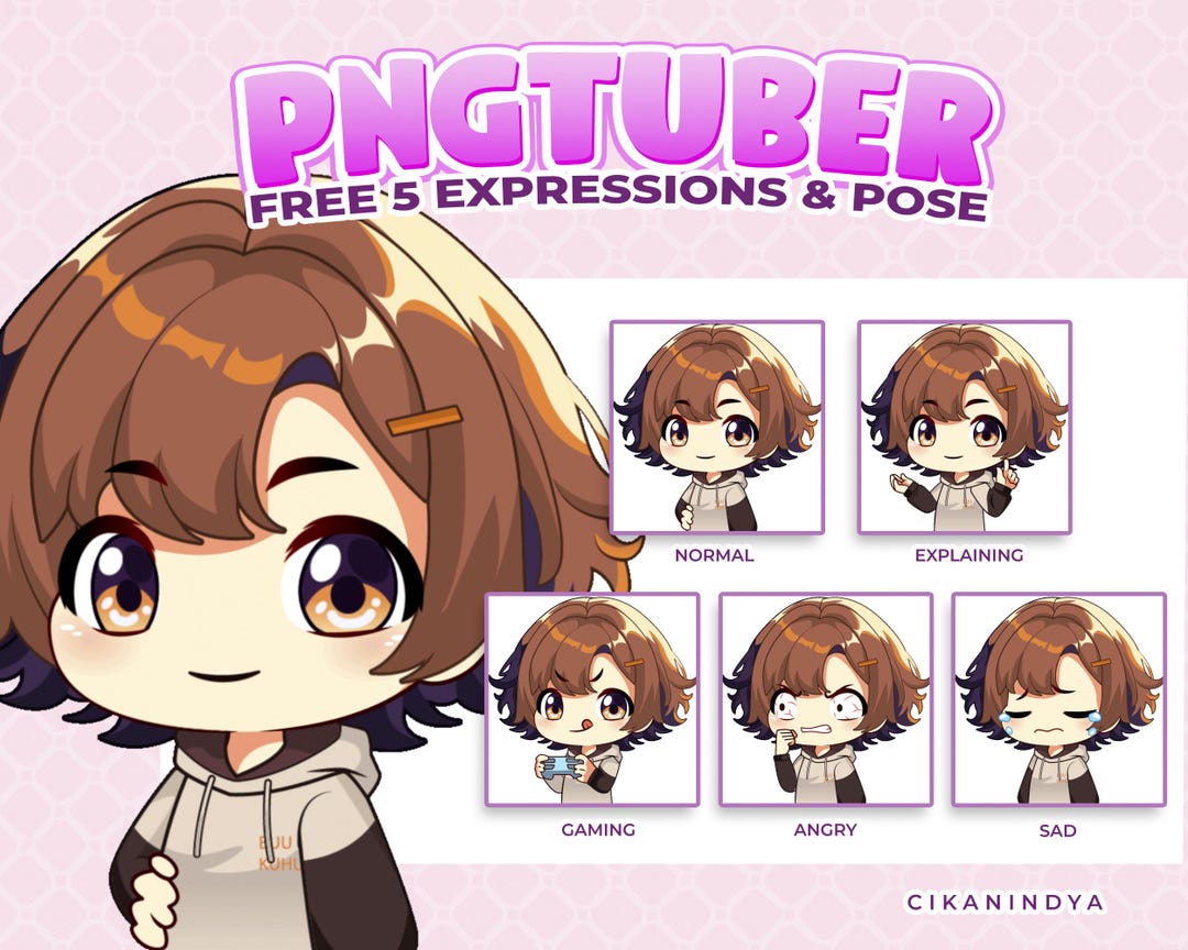Chibi Pngtuber – Stylish Male Character With Smooth Animations - Etsy ...