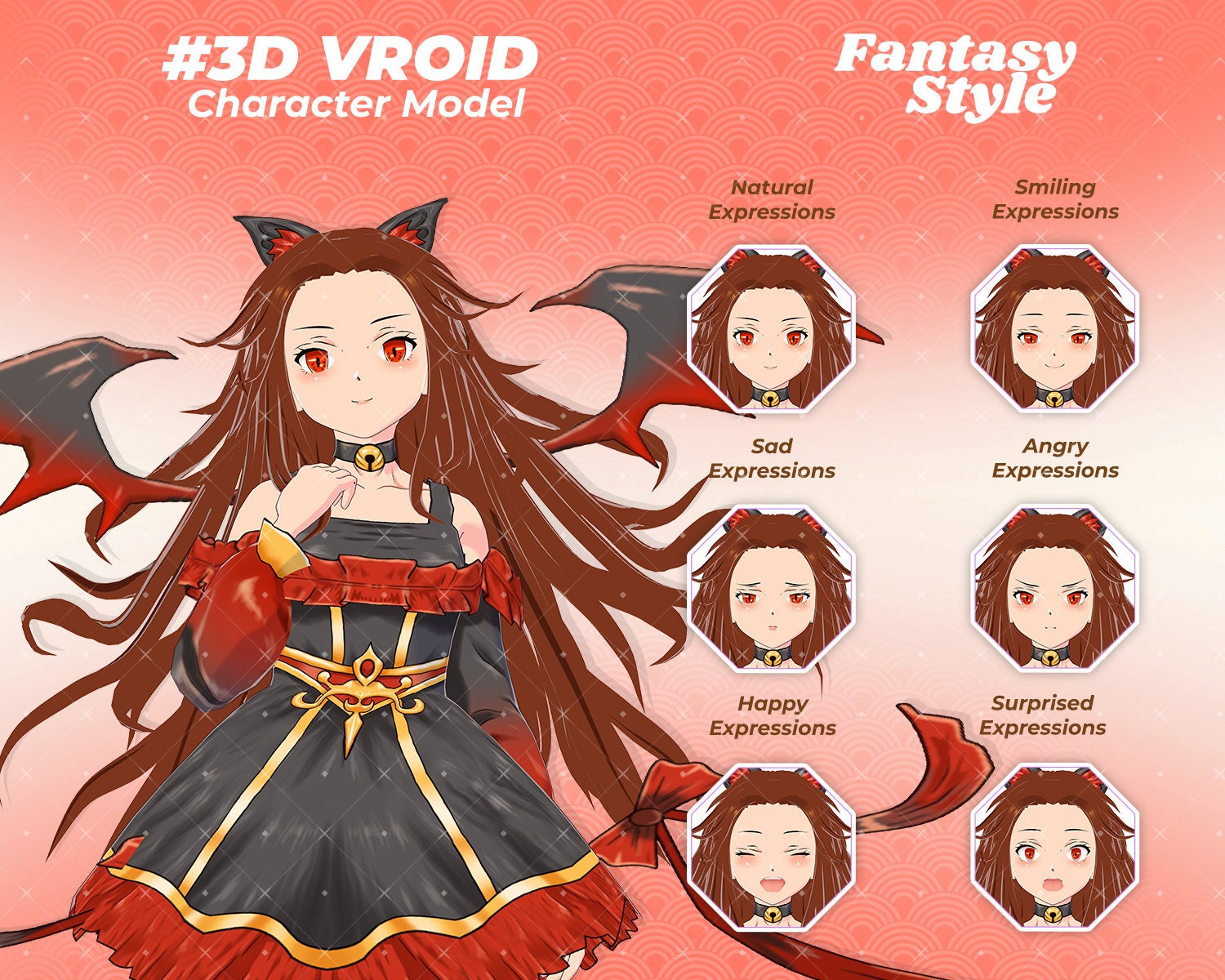 3D Vroid Character Vroid 3D 3d Model Commission 3d Model - Etsy