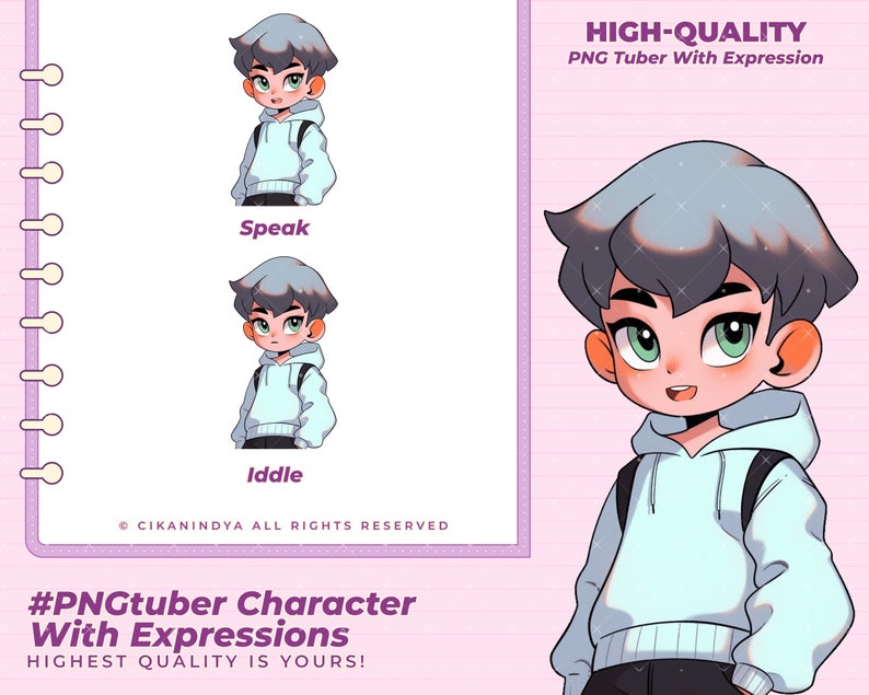 PNG Tuber, Vtuber Models, Streamer Avatars, Vtuber Design Vtuber ...