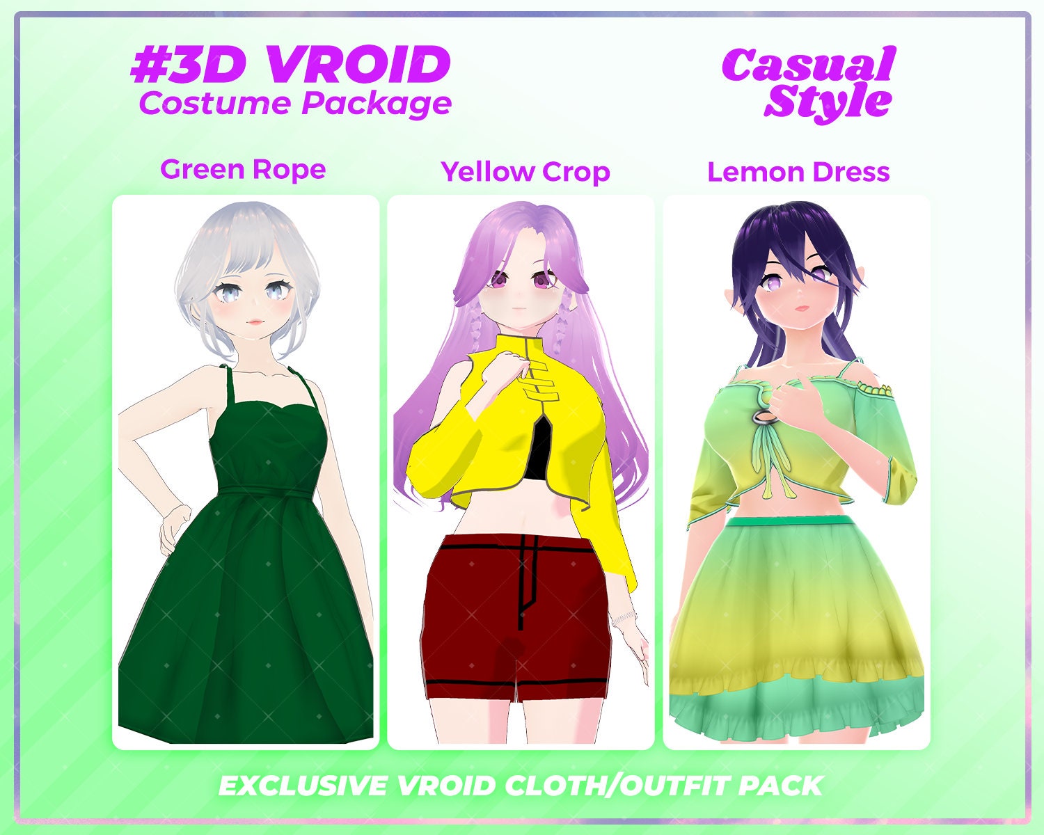 Vroid Clothing Pack Vroid Sexy Clothes Costume Clothes - Etsy