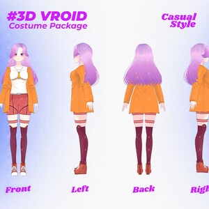 Vroid Clothing Pack, Vroid Assets, Vroid Outfit, Cosplay Costume, 3d ...