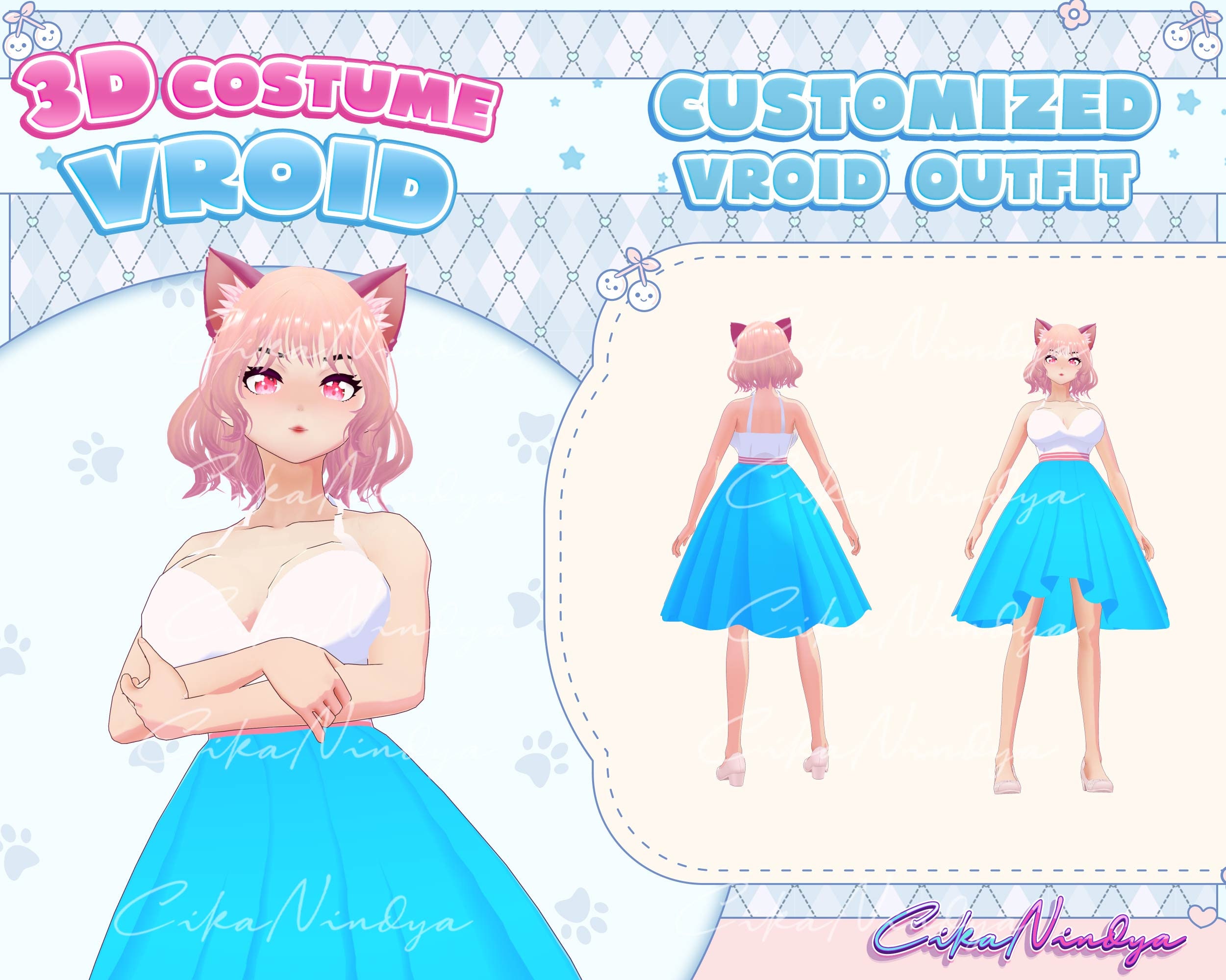 3D Vroid Costume Vroid Sexy Clothes Costume Clothes 3d - Etsy