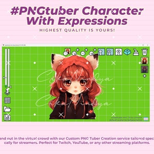 PNG Tuber | Adorable Chibi Streamer Cute PNG Tuber Character | Free 2 ...