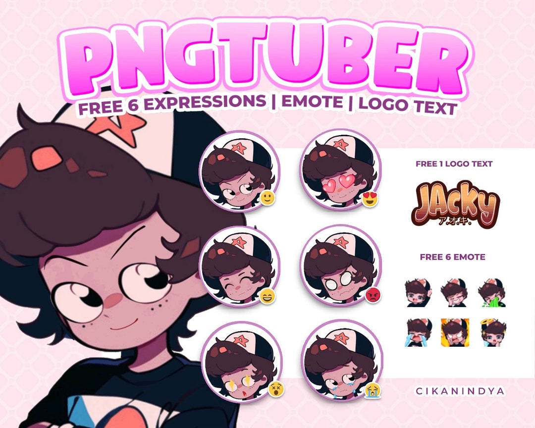 Pngtuber | Streamer Jacky Ultimate PNG Tuber Pack | Twitch Emote | Get ...