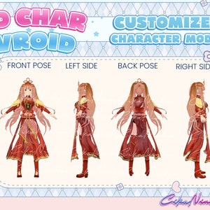 3D Vroid Character Vtuber Model Free 3d Model Vtuber Model - Etsy