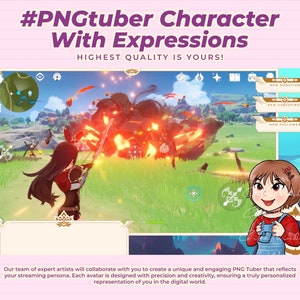 Brown Hair Girl Pngtuber Avatar: 3 Poses, .veadomini File - Etsy